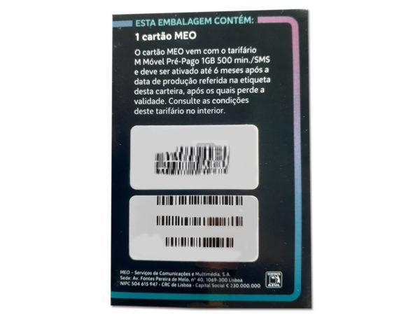 Prepaid MEO Sim Card 1GB Internet 500 Min